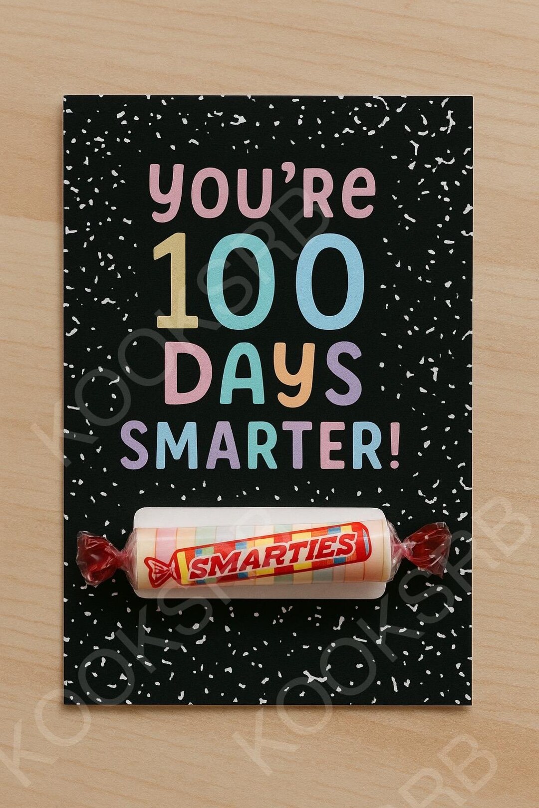 100 Days Smarter Printable Tags: Smarties Candy Cards (PDF) - Etsy