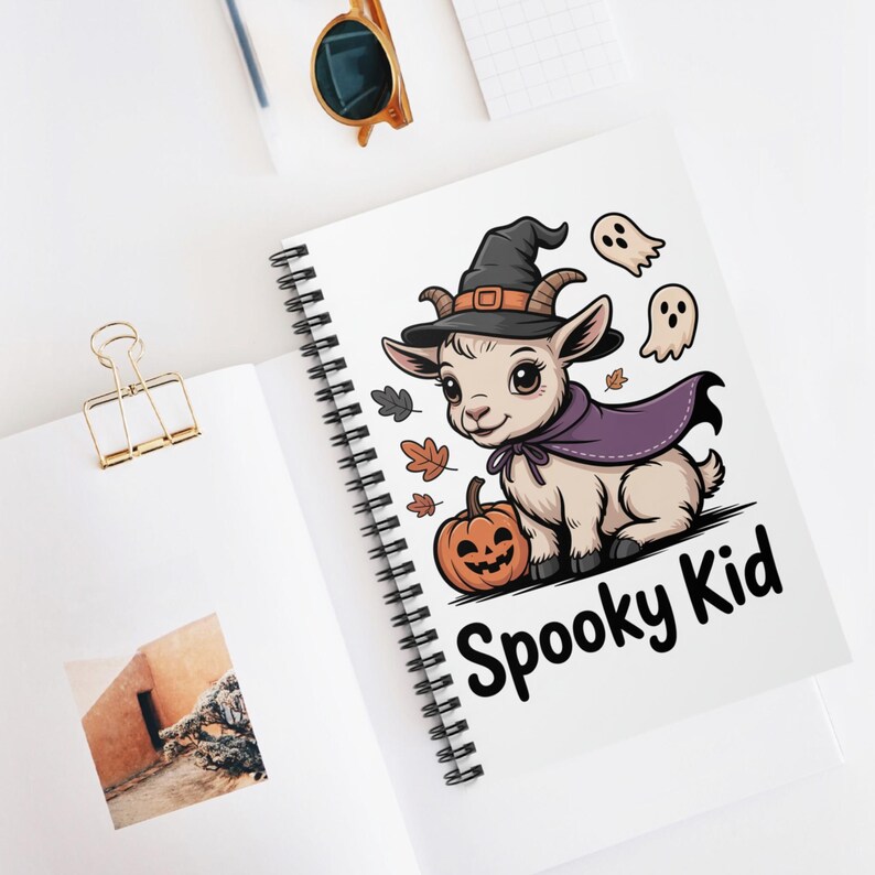 Halloween Spiral Notebook - Spooky Kid Design, Cute Stationery, Gifts ...