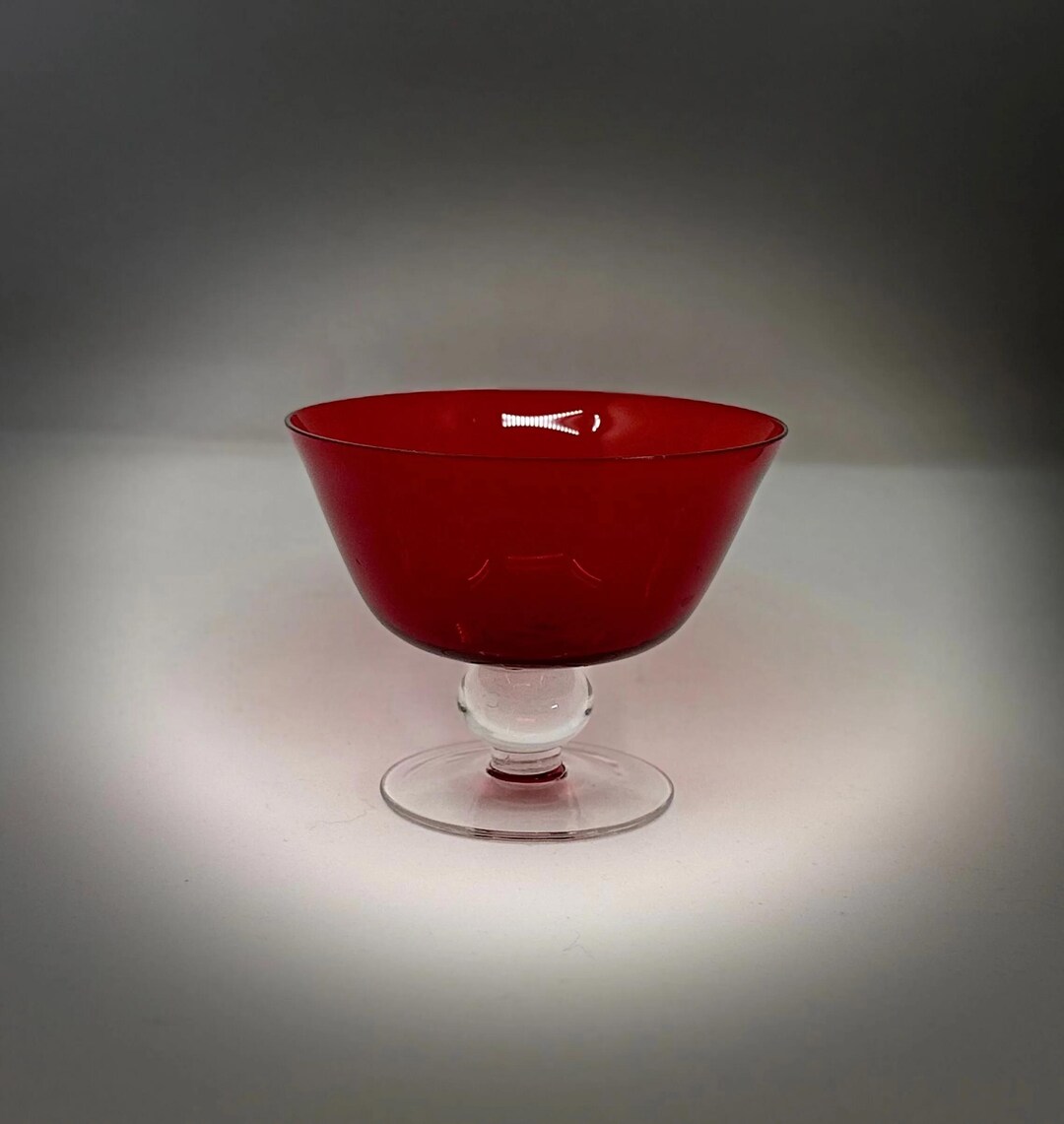 Vintage Ruby Red Compote/dessert/candy Dish - 3 3/4" - Etsy