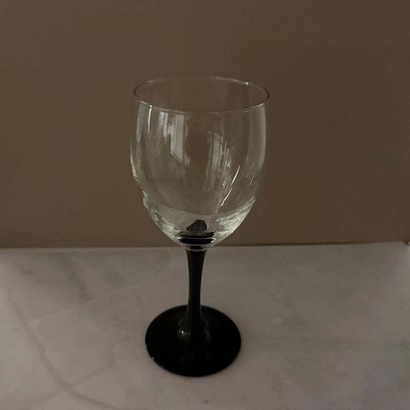 Black Stem Water Goblets - Etsy