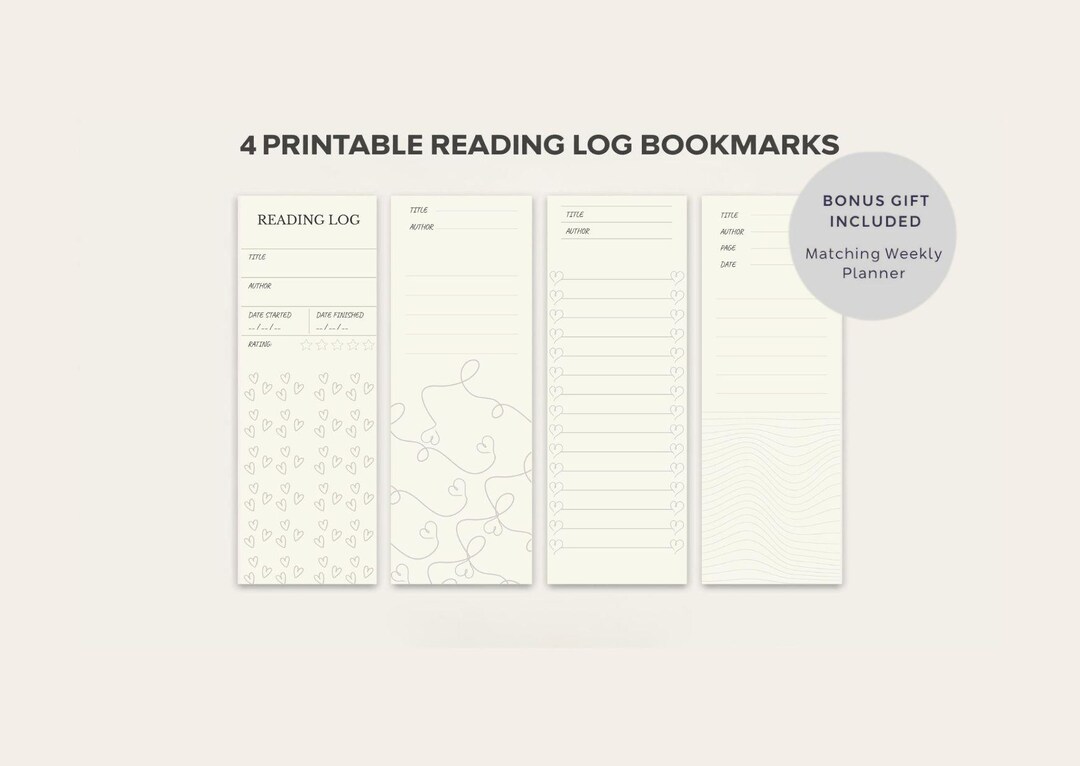 Printable Reading Log Bookmark Set | Cozy Coloring Bookmarks for Book ...