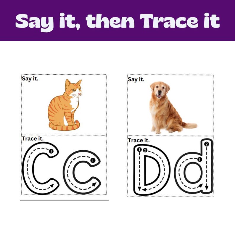 A–Z Alphabet Flashcards for Kids | Reusable Printable PDF | Tracing ...