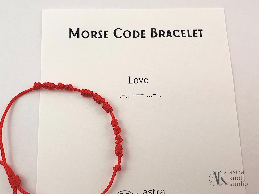 Personalized Morse Code String Bracelet: Hidden Message, Custom Made ...