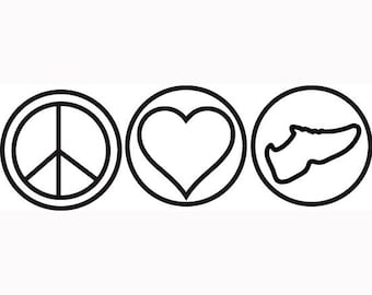 Peace sign shoes | Etsy