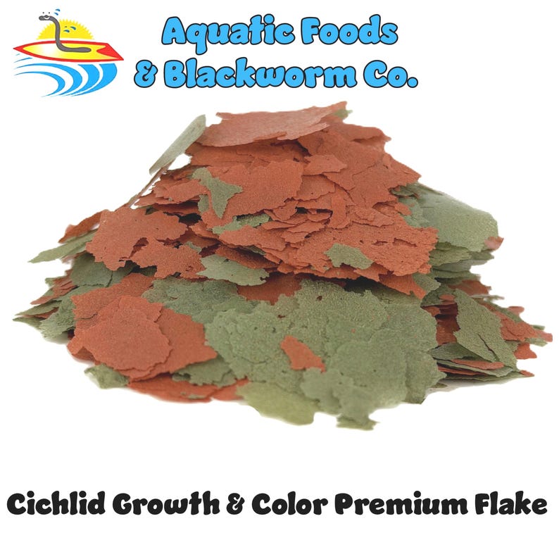 Premium Cichlid Growth and Color Enhancing Flakes With Spirulina, Color ...