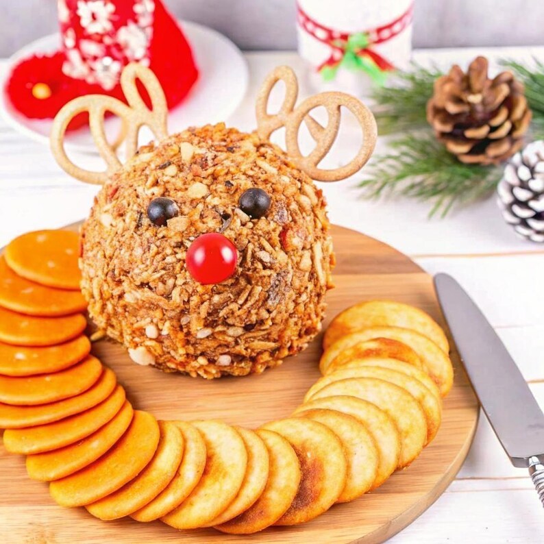Rudolph Christmas Cheese Ball Recipe Digital Download • Festive Holiday ...