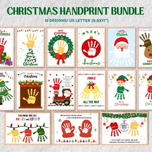 Christmas Handprint Bundle Craft | Christmas Template | Winter Kids ...