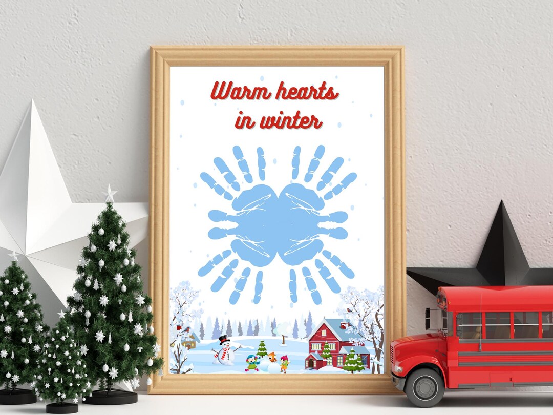 Snowflake Handprint Craft | Christmas Handprint Template | Winter Kids ...