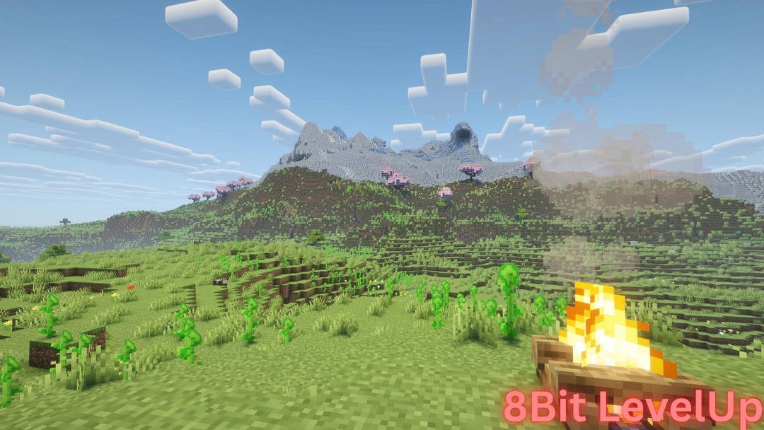 Minecraft Ice Mountain View Wallpaper Set | 4 HD Pixel Art Backgrounds ...