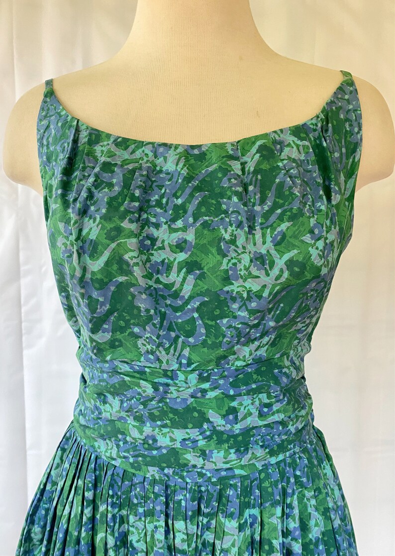Vintage 1950s 1960s Dress Sundress Blue Green Lavender Purple - Etsy