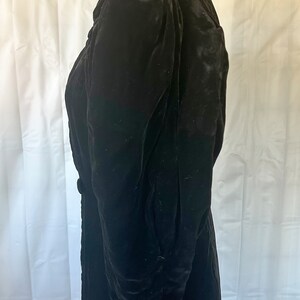 Antique Edwardian Opera Coat Black Silk Velvet Maxi 33 Bust Small ...
