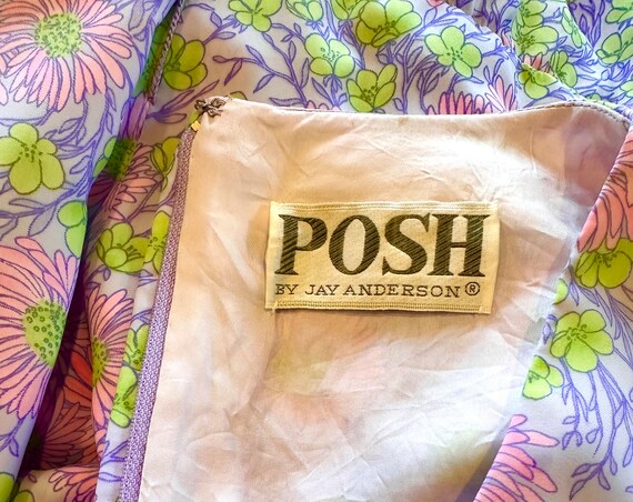 Vintage 1970s Posh by Jay Anderson Maxi Mod Long Flor… - Gem