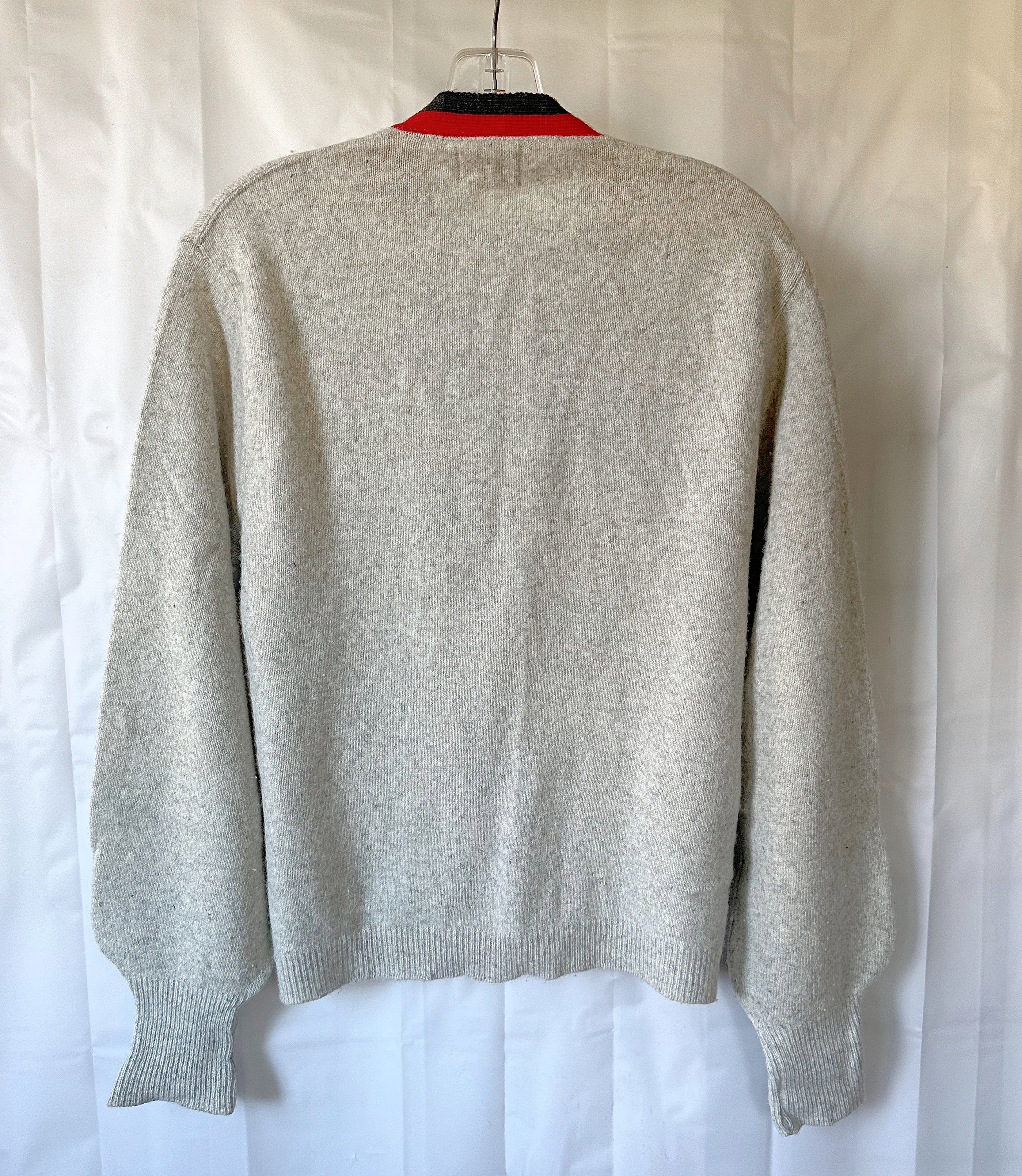 Vintage 1950s 1960s Mens Wool Cardigan Binghamton Knitting Co. 37 38 ...