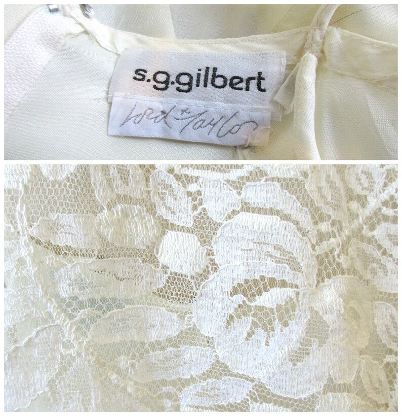 Vintage S G Gilbert Dress 1970s 1980s Does 1930s Blouson Style Ivory ...