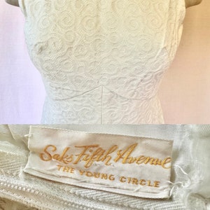 Vintage Gown 1960s Wedding Dress White Formal From Saks Fifth Avenue ...