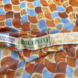 Vintage Emilio Pucci Rare Silk Top and Skirt 1960s Rust Copper Blue ...