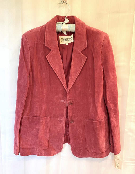 Vintage 1970s DEAD STOCK Suede Jacket by Deerskin Tra… - Gem