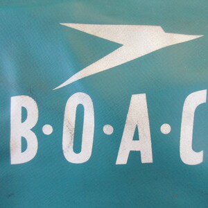 Vintage BOAC Travel Bag Tote 1960s 1970s Small Blue White | Etsy