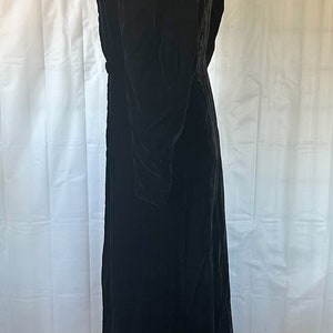 Antique Edwardian Opera Coat Black Silk Velvet Maxi 33 Bust Small ...