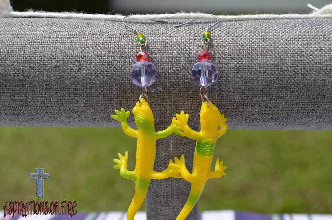Disco Lizard Earrings - Etsy