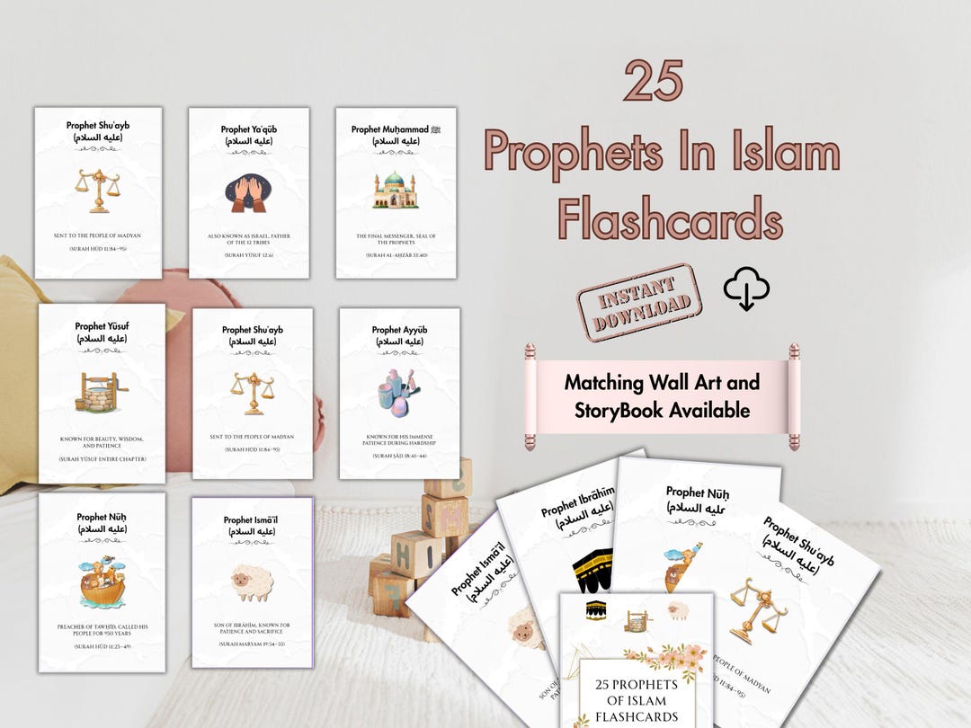 25 Prophets of Islam Flashcards - Etsy