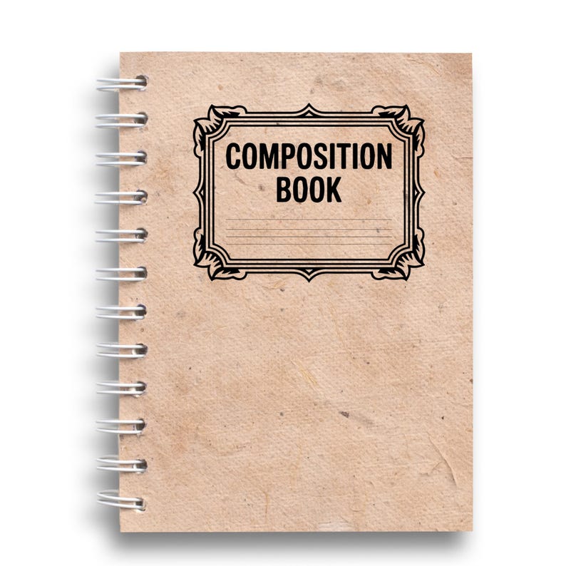 Composition Book Label SVG Bundle Printable Notebook Name Tags for ...