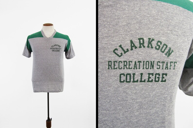 Vintage 80s Clarkson College T-shirt Recreation Staff Heather | Etsy