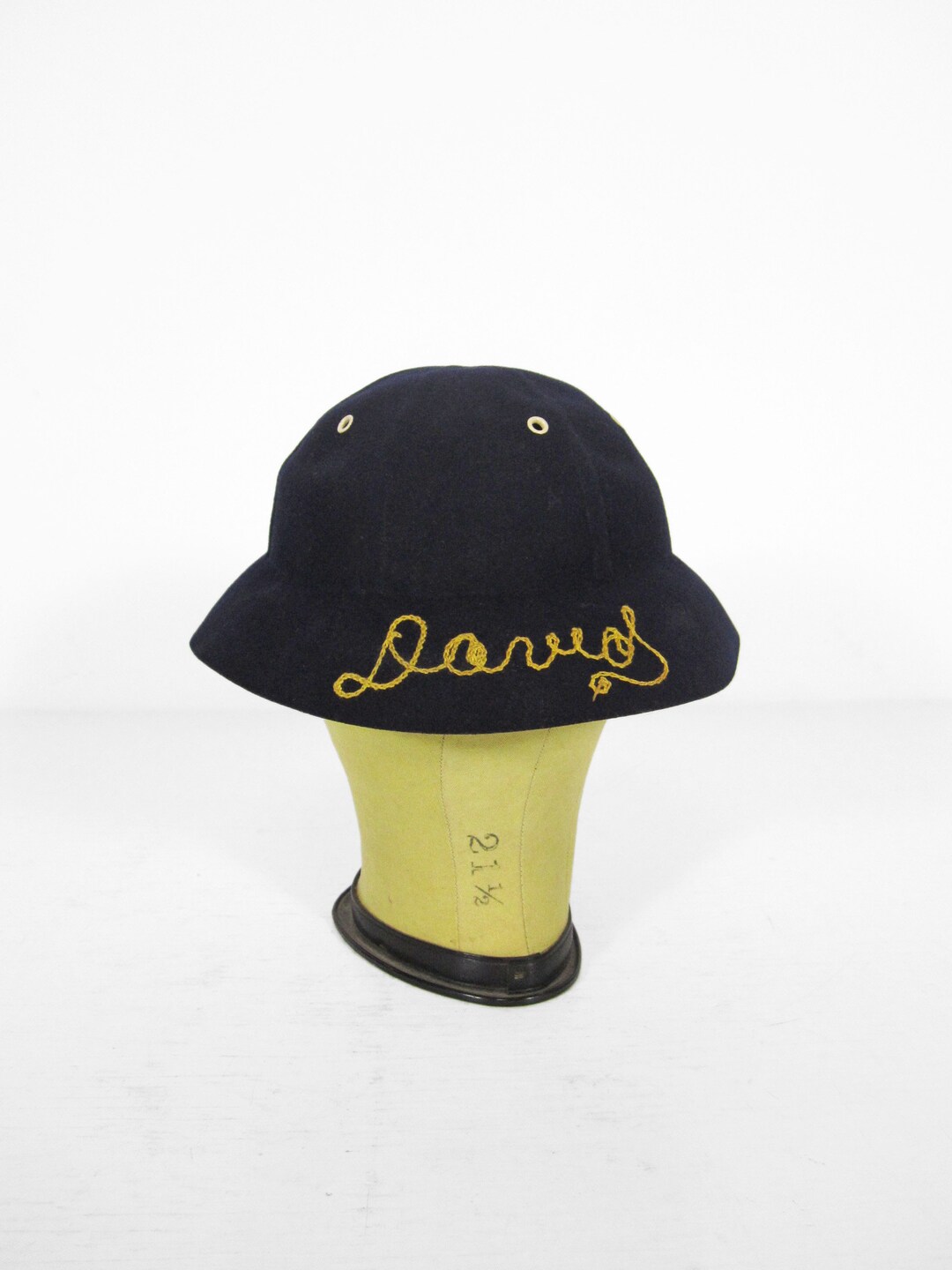 Vintage 50s David Bucket Hat Custom Chainstitch Black Felt - Etsy