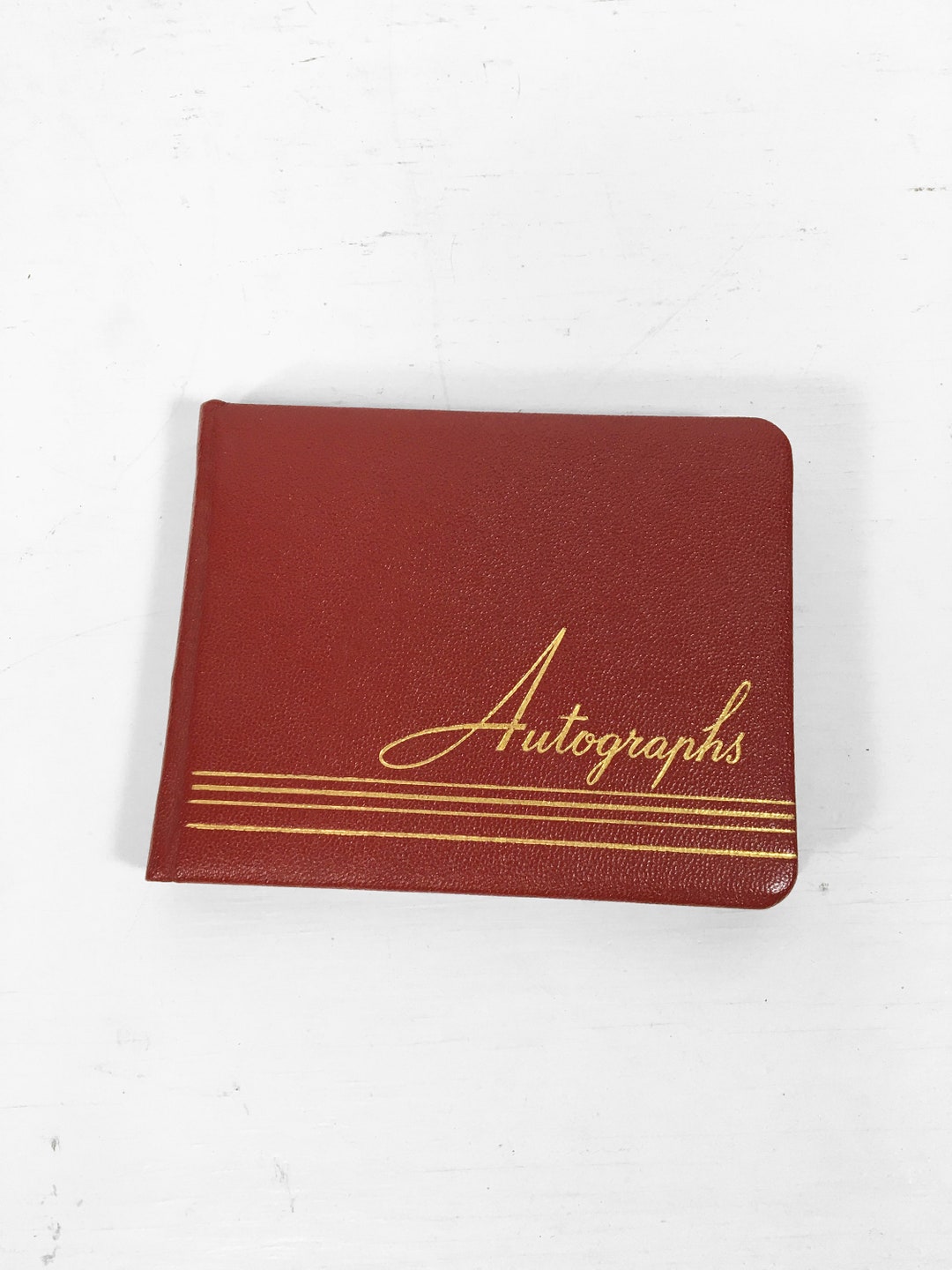 Vintage 1949 Autograph Book Farewell Letters Signature Leather Booklet ...
