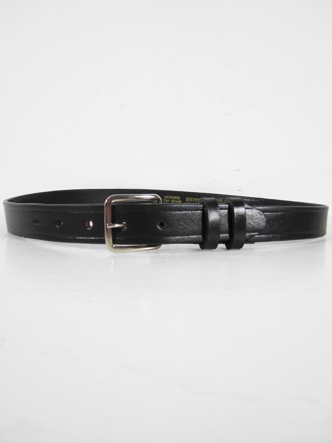 Vintage NOS Police Belt Black Leather Uniform Belt Cowhide Made in USA ...