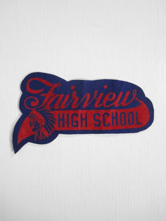 1940s Fairview High School Patch Indian Head Varsity … - Gem