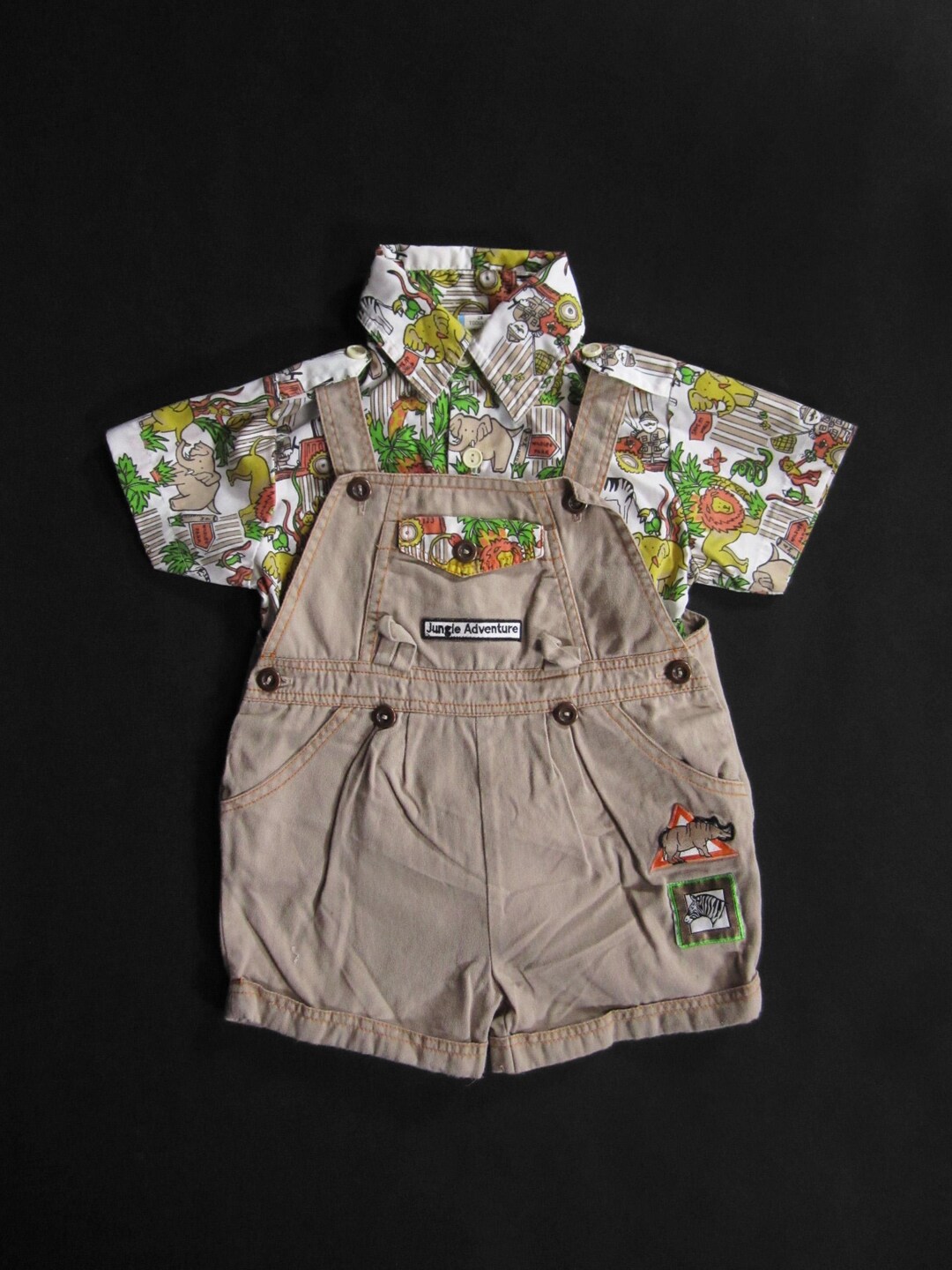 Kids Safari Outfit Jungle Adventure Overalls - Size 3 - Etsy