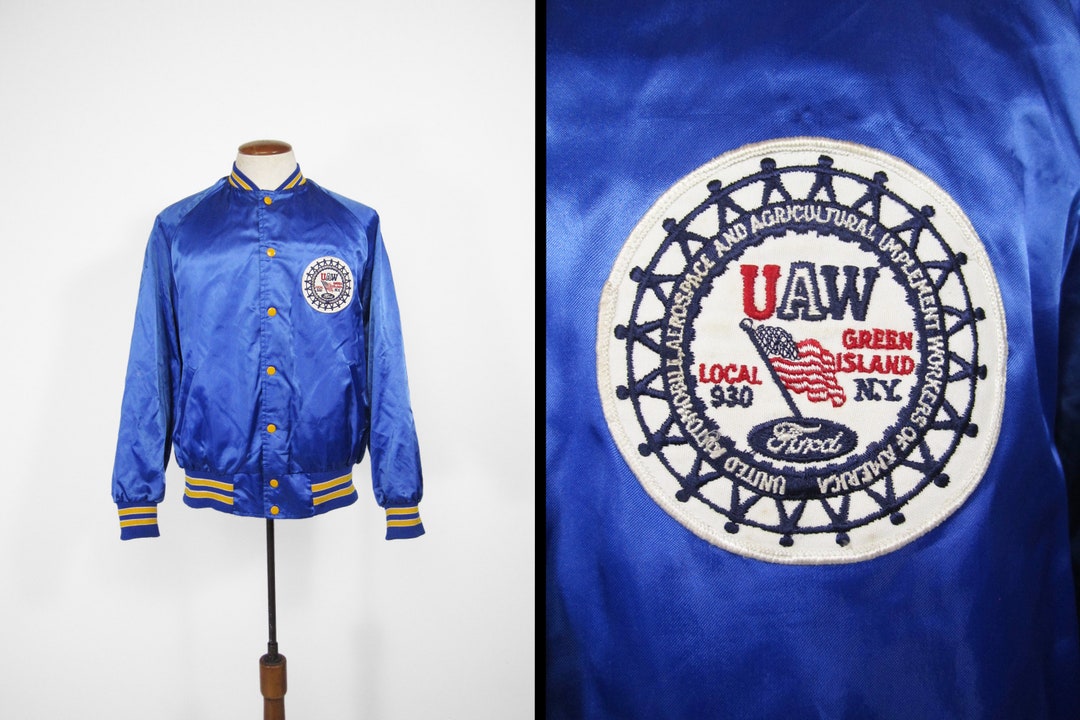 Ford Green Island Plant Jacket 1980s Blue Satin Size Large - Etsy