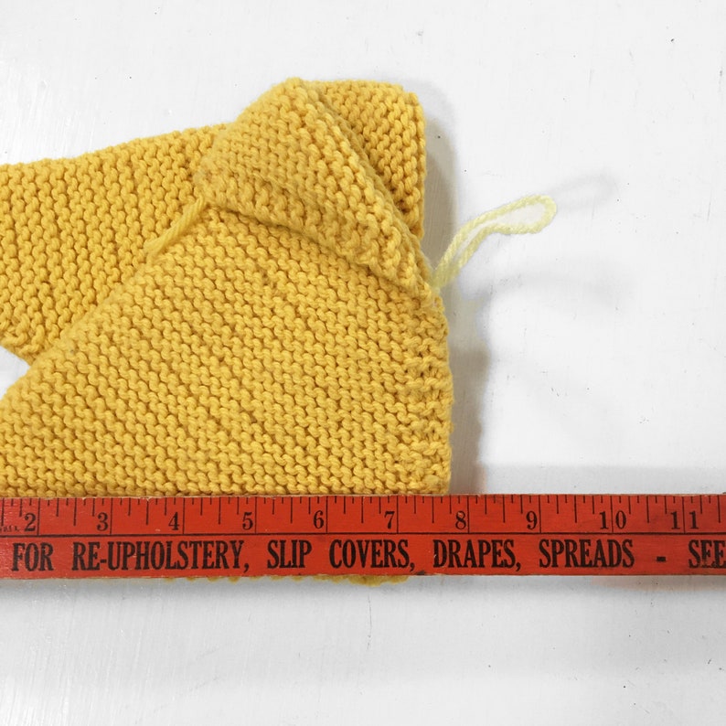 Vintage Kids' Crochet Booties Yellow Handmade - Etsy