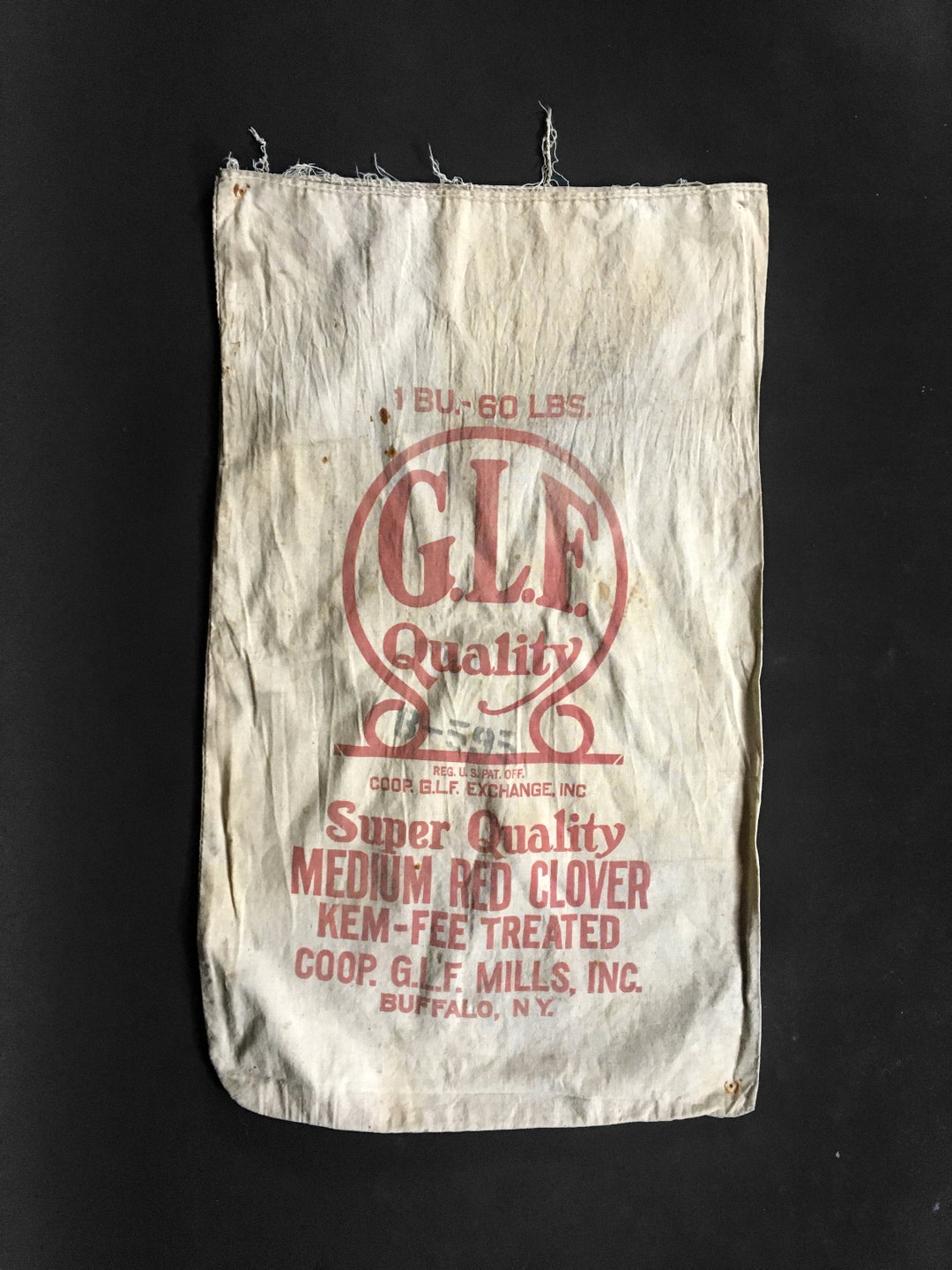 1940s G.L.F. Buffalo NY Red Clover Cloth Sack - Etsy