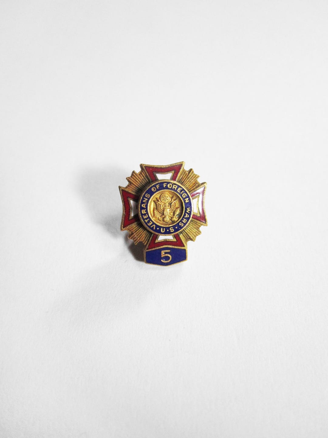 1950s VFW Lapel Pin 5 Year Member - Etsy