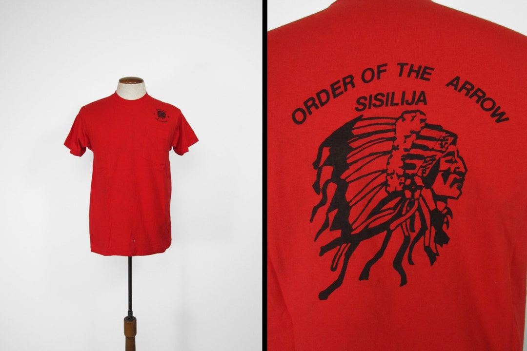 Vintage Order of the Arrow T-shirt Boy Scouts Albany NY Pocket Tee ...