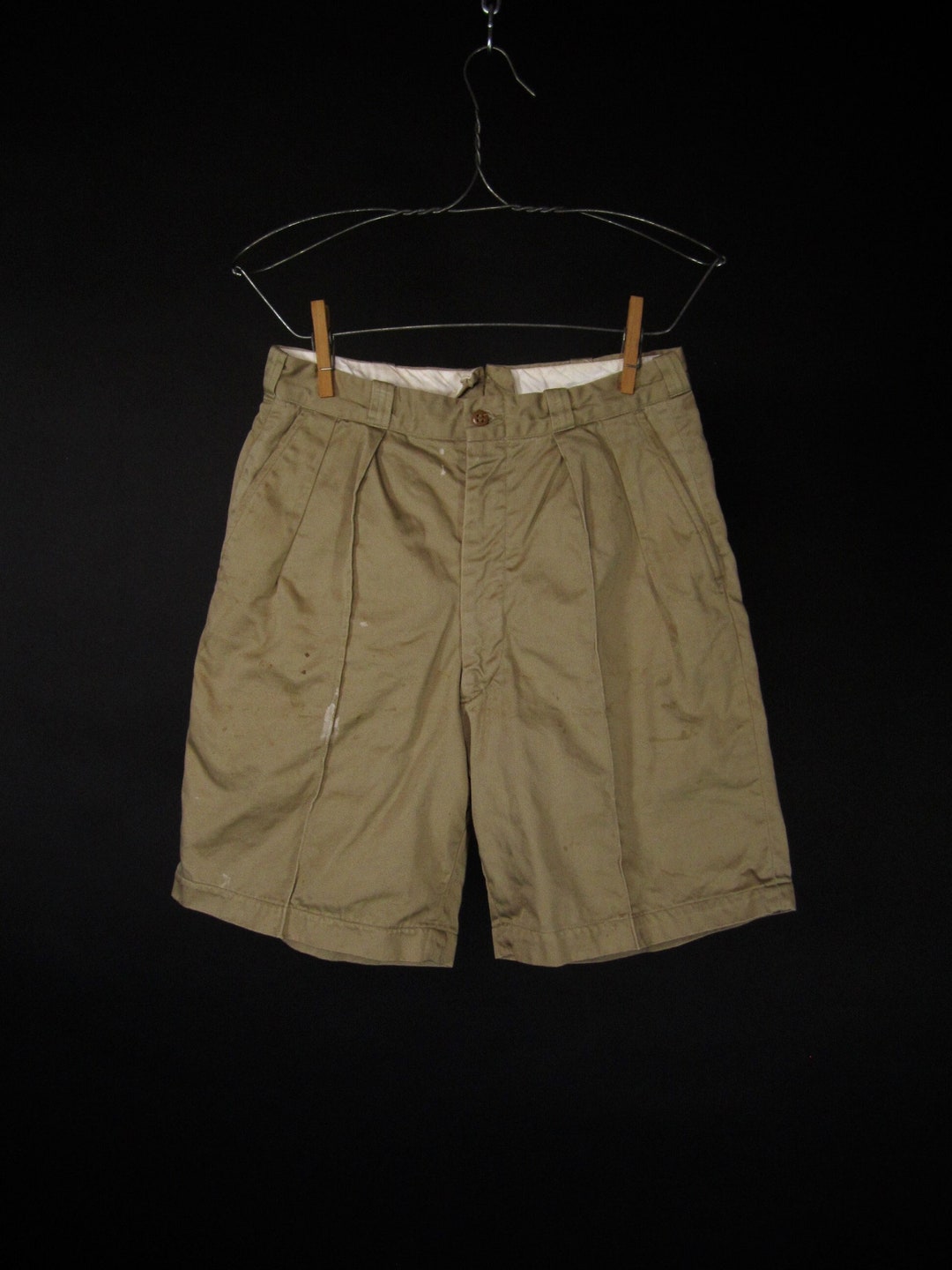 Vintage 50s US Army Shorts Khaki Twill Men's Chinos Size 28 - Etsy
