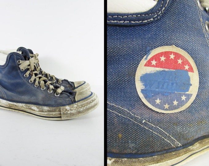 Vintage 70s Converse the Winner Sneakers Blue Canvas Sears Made in USA ...