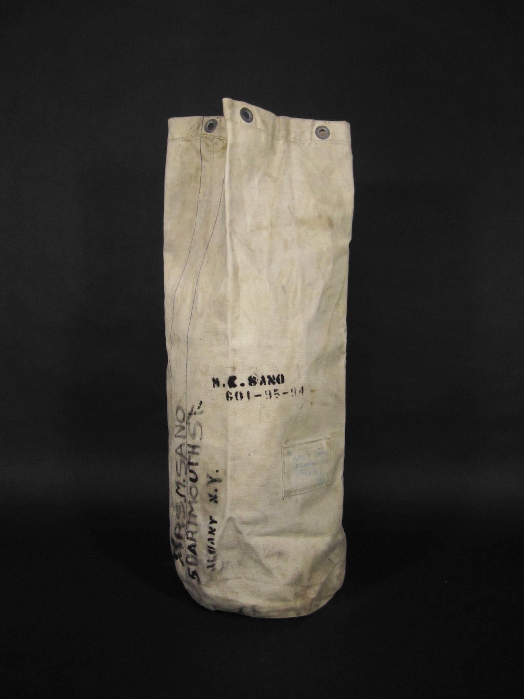 1950s US Navy Sea Bag Named White Canvas Deployment Stenciled Duffle - Etsy