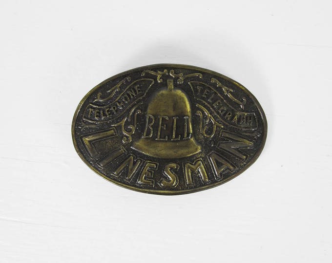 Vintage Bell Telephone Belt Buckle Linesman Metal Bell System - Etsy