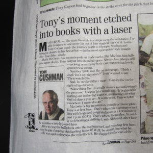 Vintage Front Pages Tony Gwynn T-shirt 90s Baseball Newspaper Picture ...