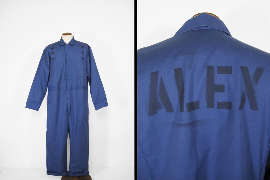 Vintage Blue Coveralls Alex Mechanic Jumpsuit Size 50 R - Etsy
