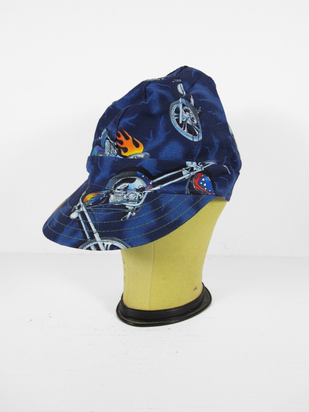 Vintage Welding Cap Kromer Motorcycle Print Deadstock Made in USA ...