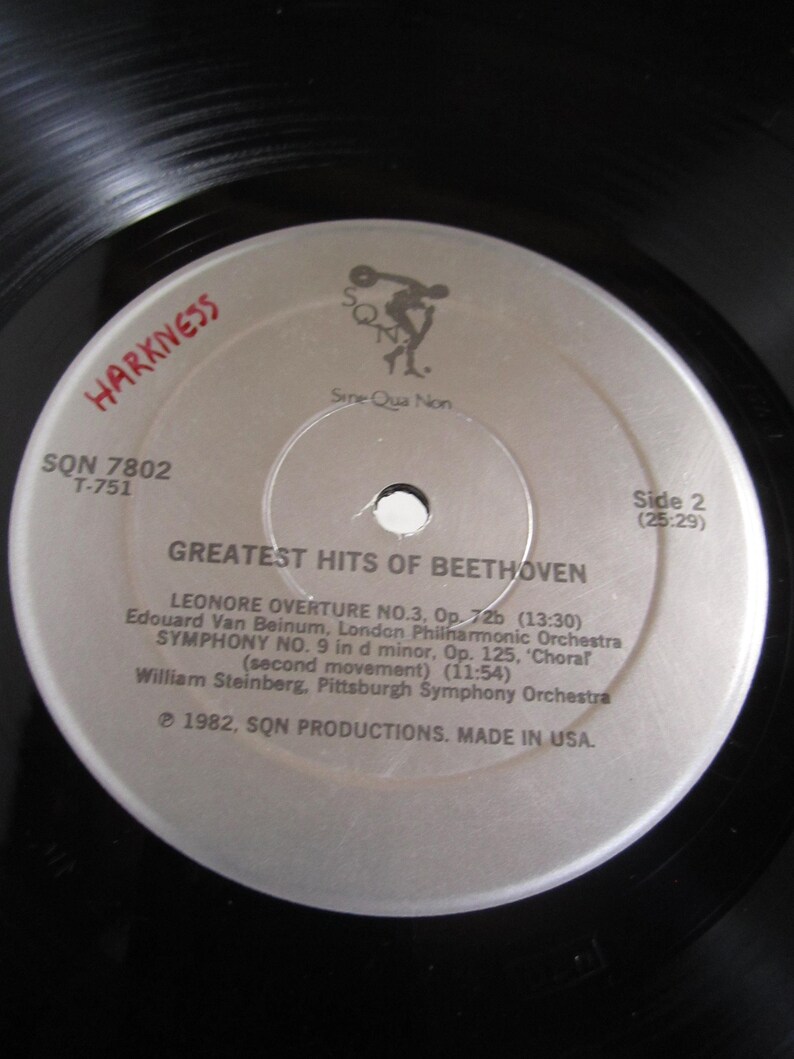 Greatest Hits of Beethoven Vinyl Record 1980 LP - Etsy