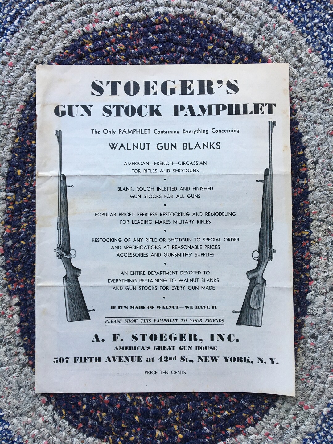 1934 Stoeger's Gun Stock Pamphlet Firearms Catalog New York NY - Etsy
