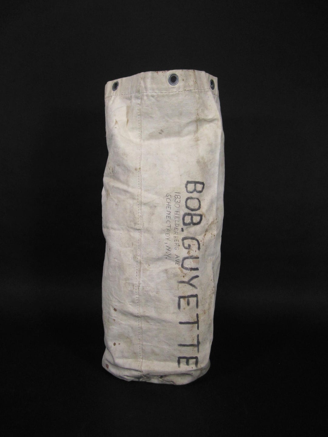 Vintage WWII US Navy Sea Bag White Canvas Stenciled Deployment Duffle ...