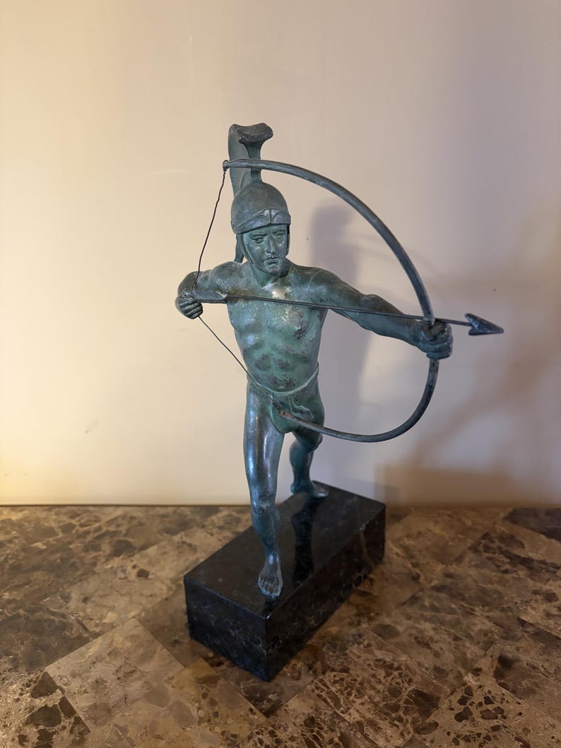 FREE SHIPPING: Bronze Statue of a Classical Archer - Etsy