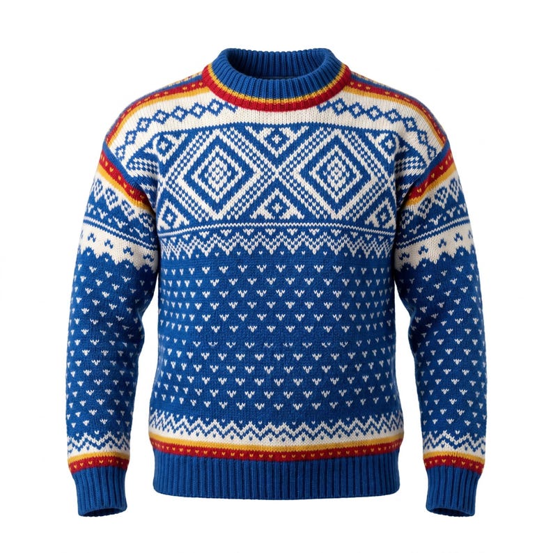 Nordic Fair Isle Crochet Sweater Pattern PDF | Scandinavian Winter ...
