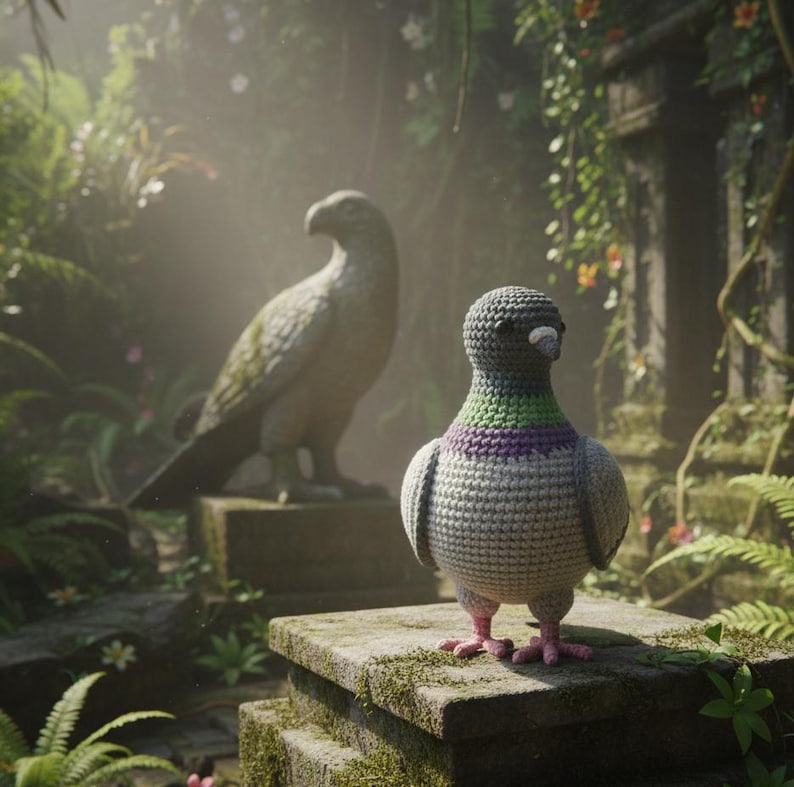 Realistic Crochet Pigeon Pattern | Amigurumi Bird Tutorial (digital ...